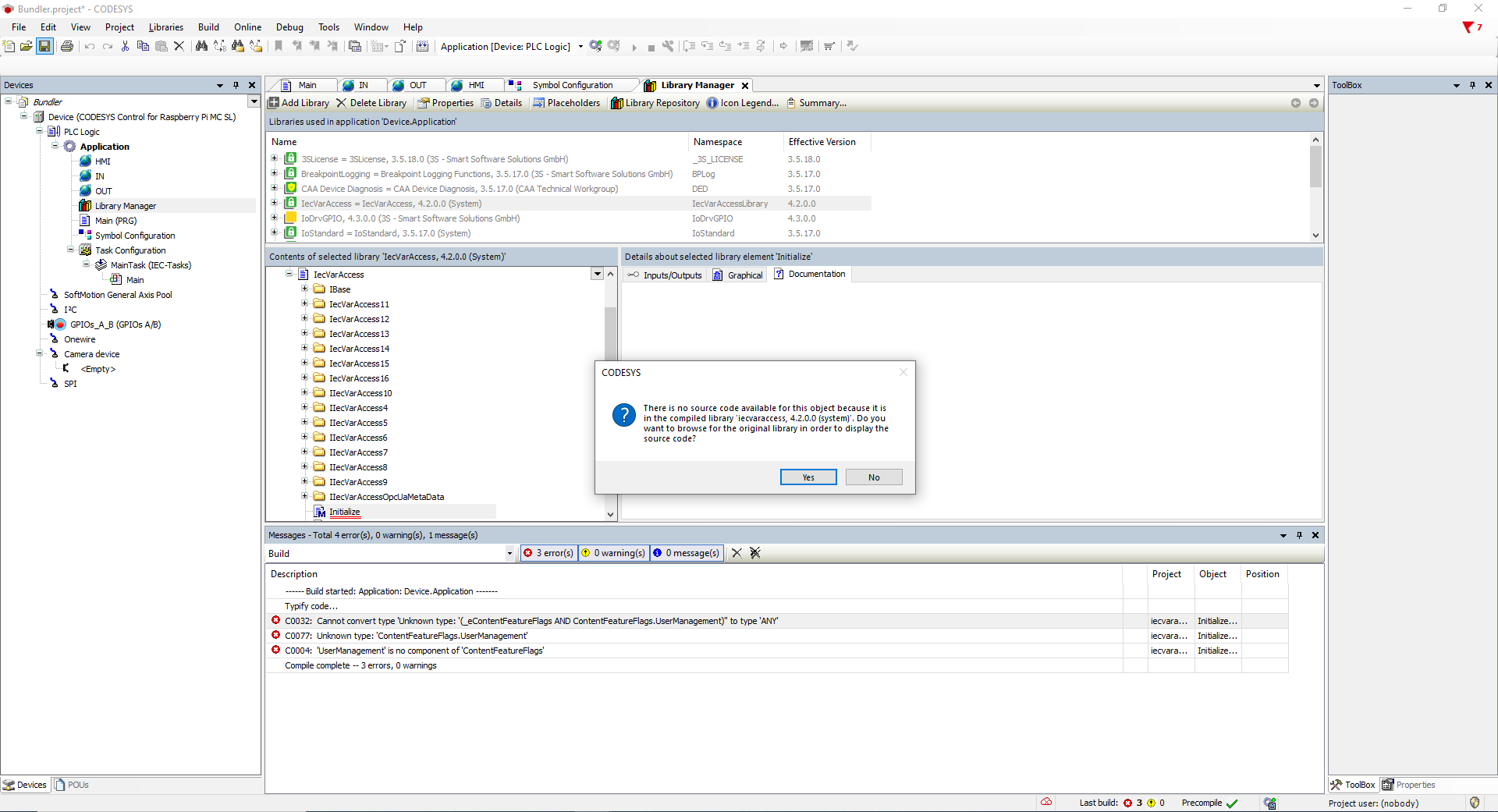 CODESYS Forge - CODESYS Forge / Talk / Engineering 🇬🇧: Error when creating Symbol Configuration